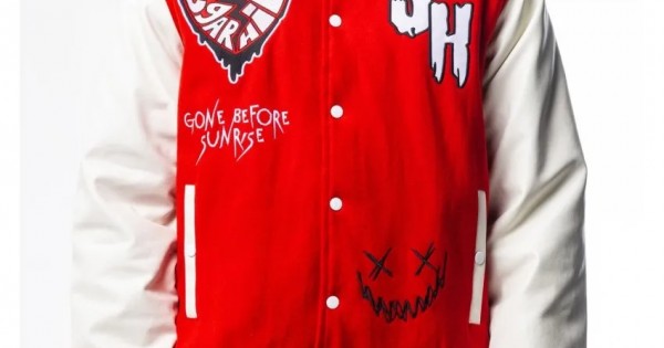 Heart Break Red Letterman Varsity Jacket